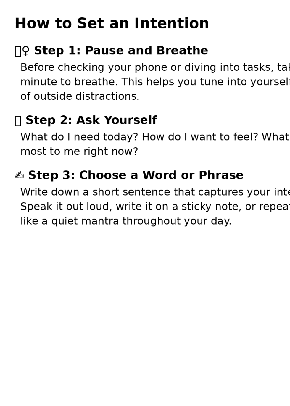 Set Your Intention for the Day: Why It Matters and How to Do It ...